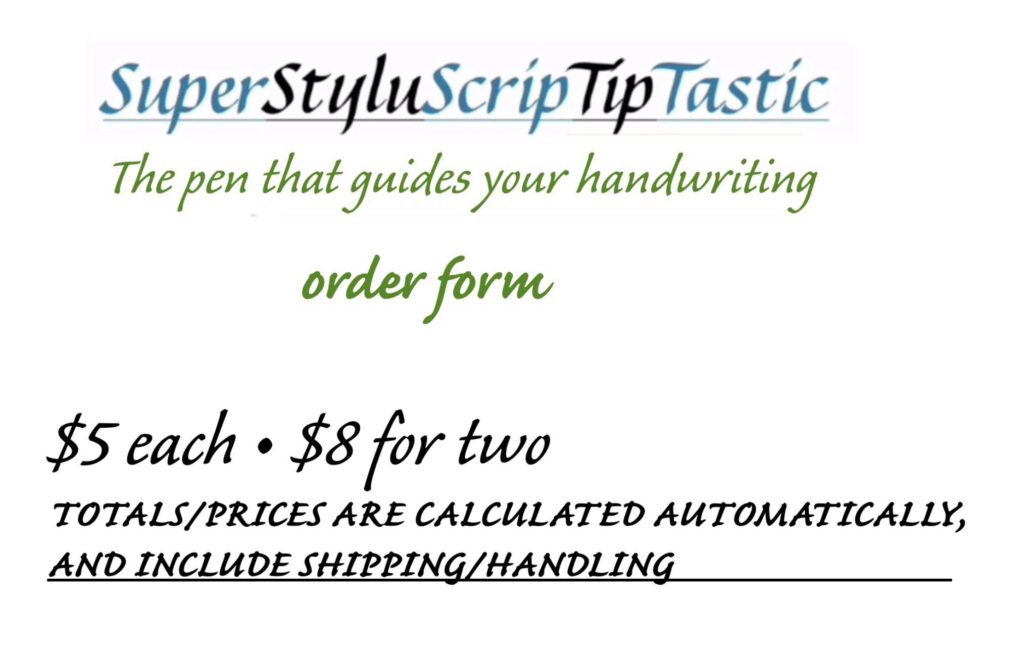 OrderForm1 – The pen that teaches